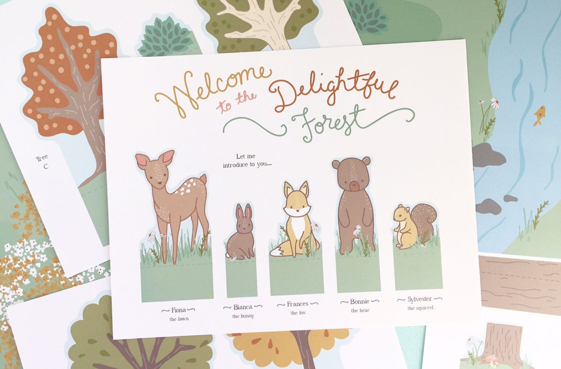 Printable Delightful Forest Play Set Instant PDF Download Woodland ...