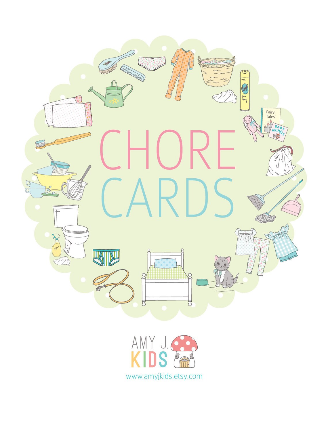 Children's Printable CHORE CARDS Without Points-digital - Etsy
