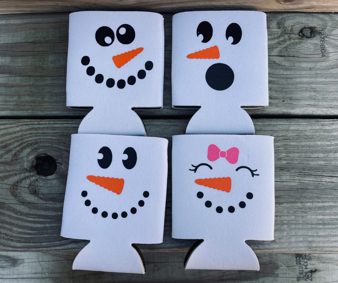 Snowman Can Cooler, Snowman, Party, Favor, Christmas, Stocking Stuffer ...