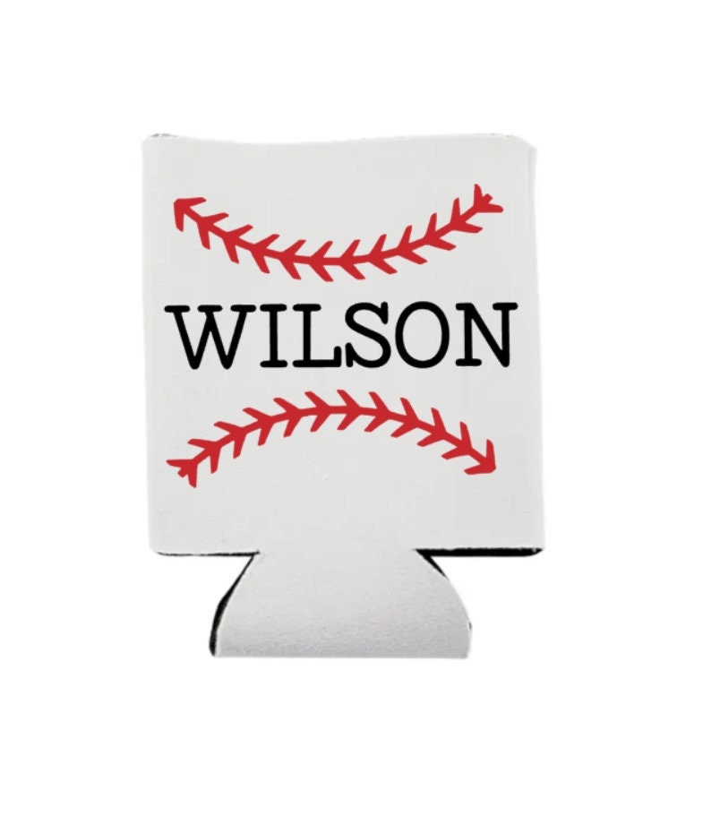 Baseball Can Cooler, Baseball, Softball, Personalized, Can Cooler ...