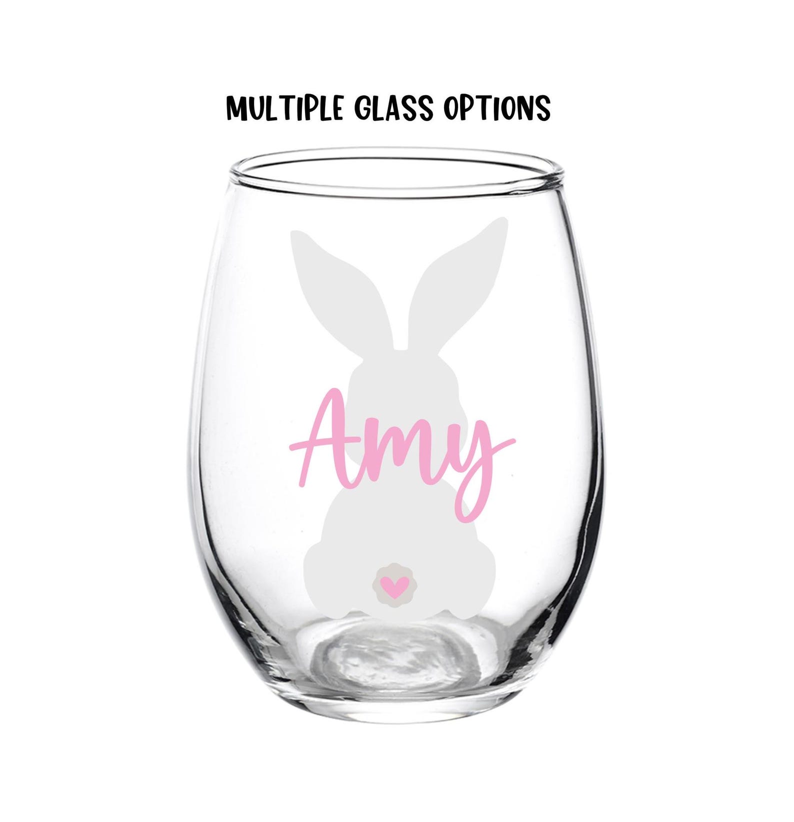 Easter Bunny Glass, Easter Wine Glass, Bunny Glass, Easter Gift, Basket ...