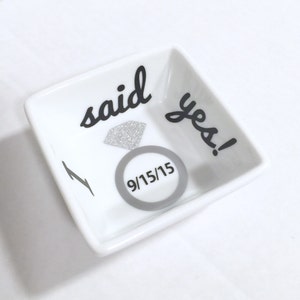I Said Yes Ring Dish Engagement Gift Engagement Ring Dish - Etsy