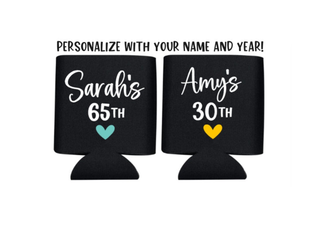 Birthday Can Cooler Birthday Favor Birthday 30th 40th Party Birthday Girl Can Cooler