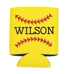 Baseball Can Cooler, Baseball, Softball, Personalized, Can Cooler ...
