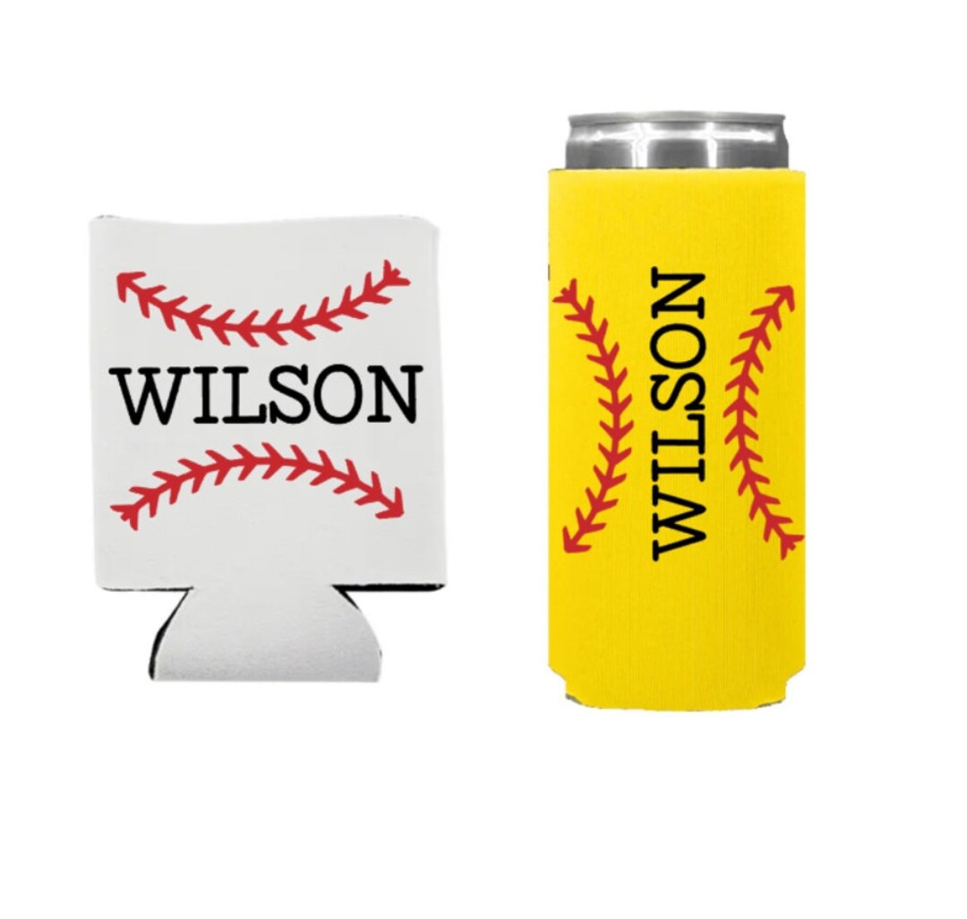 Baseball Can Cooler, Baseball, Softball, Personalized, Can Cooler ...