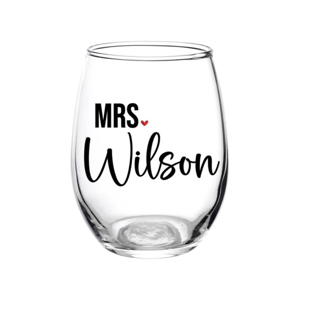 Personalized Mrs Glass, Engagement, Personalized, Wine Glass, Future ...