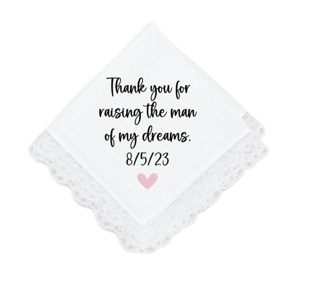 Mother of the Groom Handkerchief, Mother of the Groom Gift, Wedding ...