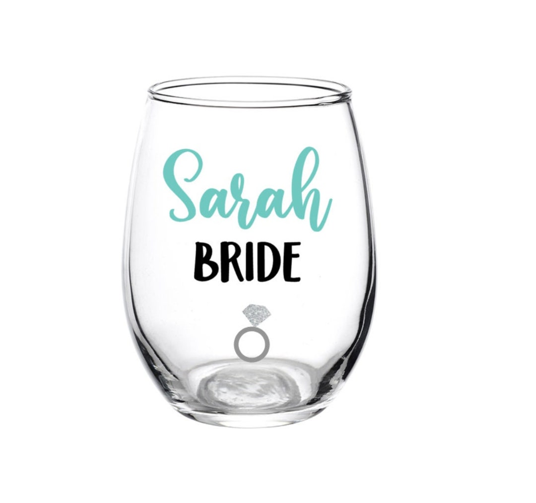 Bride Glass Bride Wine Glass Wedding Glass Personalized - Etsy