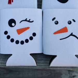 Snowman Can Cooler, Snowman, Party, Favor, Christmas, Stocking Stuffer ...