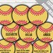 Softball Tags (softball Favor Tags/ Party Decor). Printable PDF ...