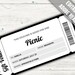 Picnic Voucher Template. Picnic Date Voucher. Picnic Gift Voucher ...