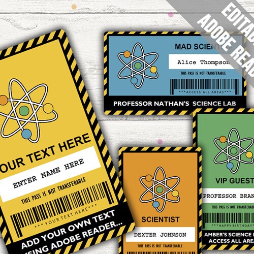 Scientist Badge Option 3 PRINTED and ASSEMBLED - Etsy