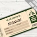 Printable Surprise Mountain Trip Ticket Template: Editable Adventure ...