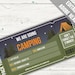 Surprise Camping Trip Reveal. Camping Trip Voucher Template. Camping ...