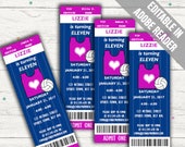 Netball Party Invitations. Editable PDF. Printable. Instant - Etsy ...