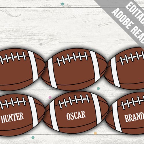 Football Tags football Party Decor/ Favor Tags. Printable - Etsy