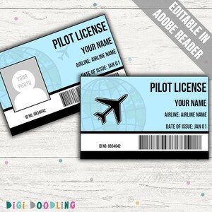 Pilot License - Etsy