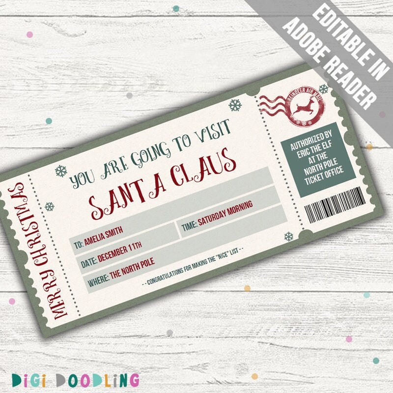 Visit With Santa Invitation - Etsy
