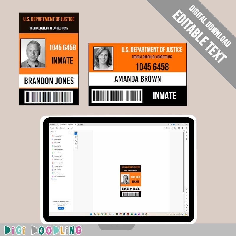 Inmate Tags - Etsy UK