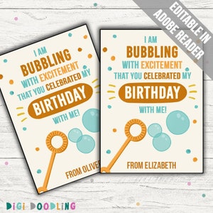 Printable Bubble Tags Template. Bubble Party Favor Tags. Bubbling With ...