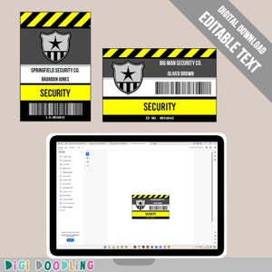 Printable Security Guard ID Badge Template: DIY Halloween Party Costume ...