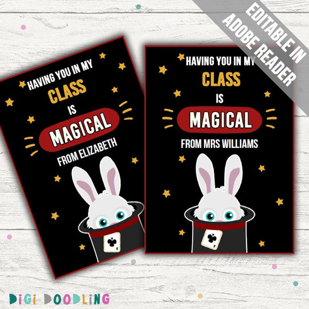 Printable Welcome Back to School Cards for Kids or Students (magic ...