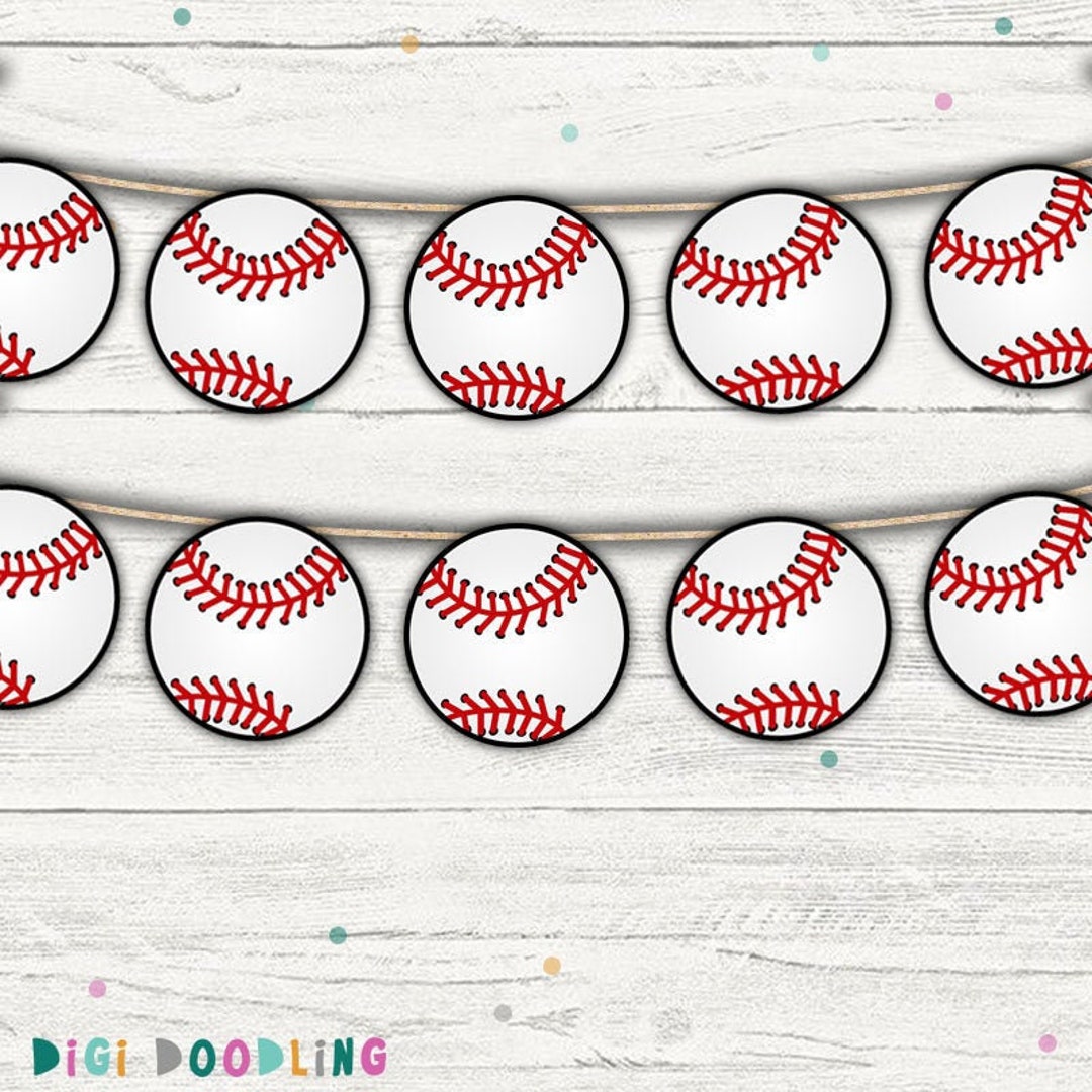 Printable Baseball Banner. Baseball Garland. Baseball Centerpiece ...