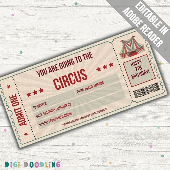 Vintage Carnival Tickets Template