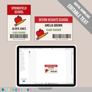 Teacher Pretend Play Printables. Teacher Costume ID Badge Template ...