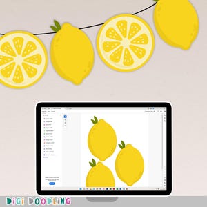 Lemon Banner Printable: Summer Party Garland (digital Download) - Etsy