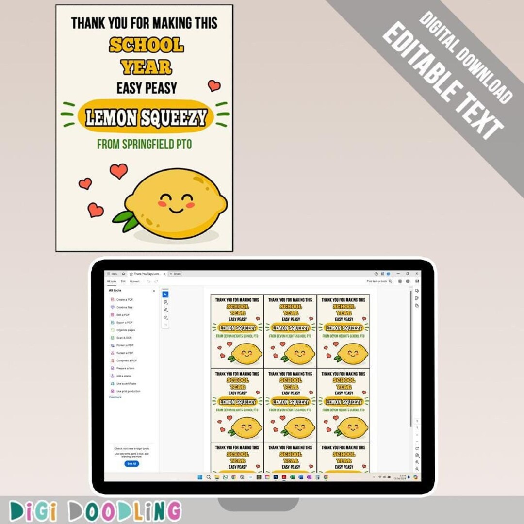 Printable Teacher Appreciation Lemonade Theme Tags. Easy Peasy Lemon ...