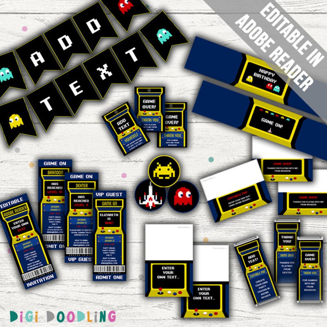 Arcade Theme Birthday Party arcade Party Decorations and - Etsy