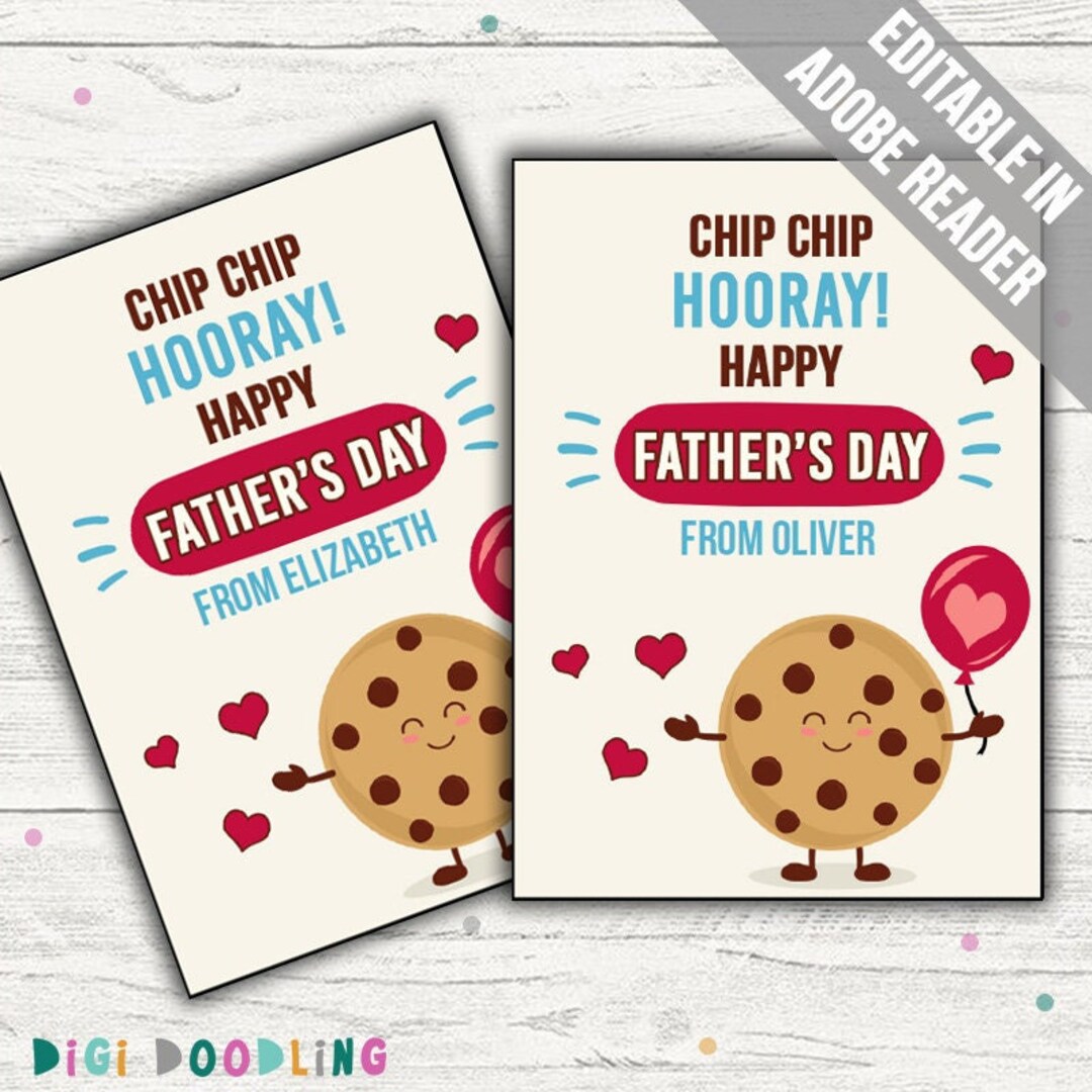 Chip Chip Hooray Happy Fathers Day Printable Tags. Fathers Day Cookie ...