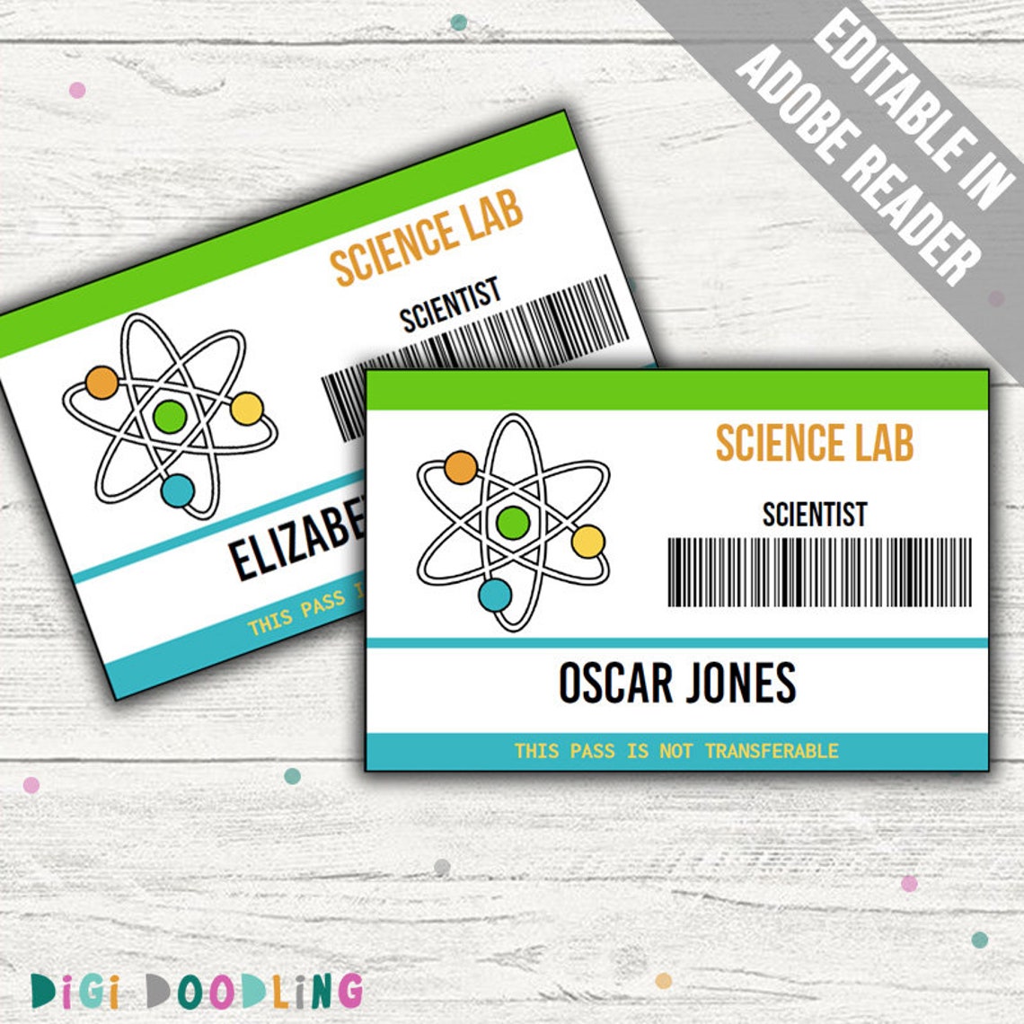 Printable Scientist ID Badge Template: Science Party Favors or Costume ...
