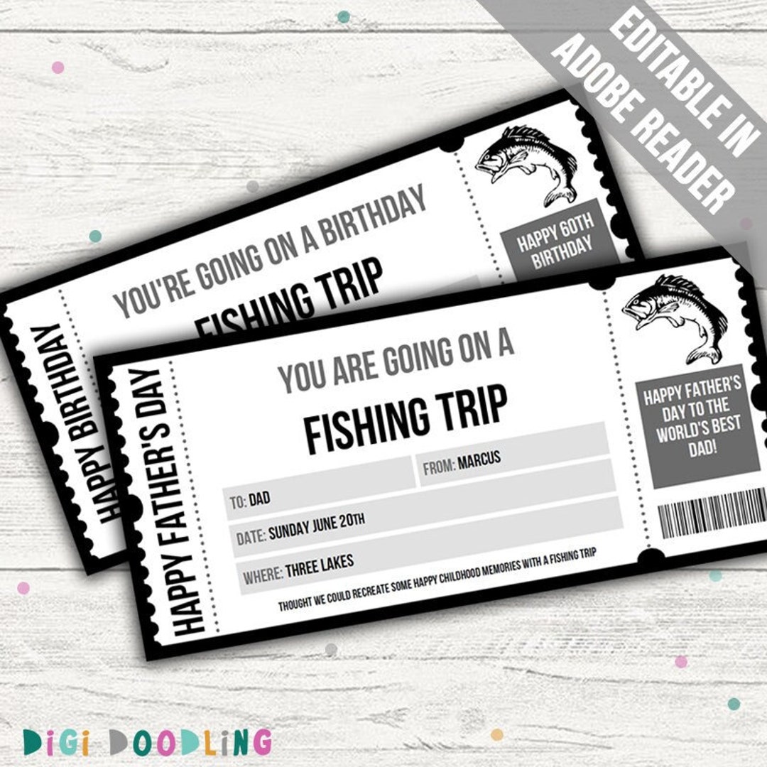 Fishing Gift Certificate Template