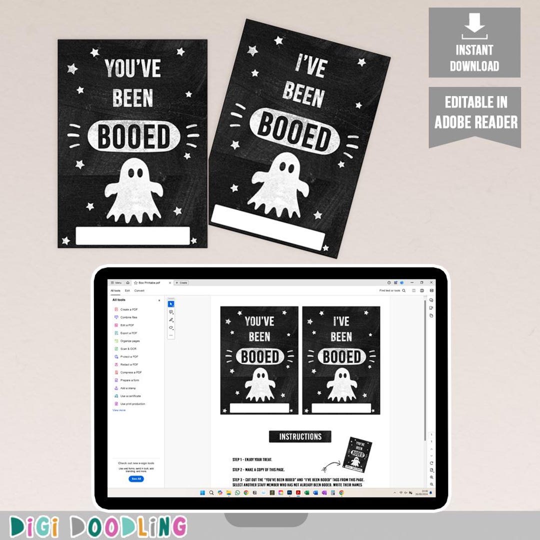 You've Been Booed Teacher Edition. Printable You've Been Booed Template ...