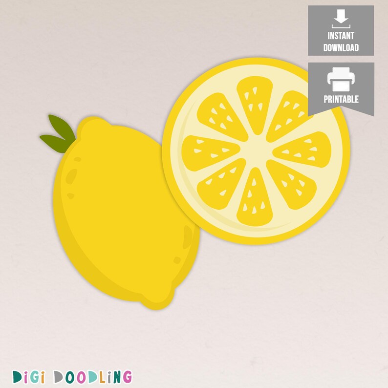 Lemon Banner Printable: Summer Party Garland (digital Download) - Etsy