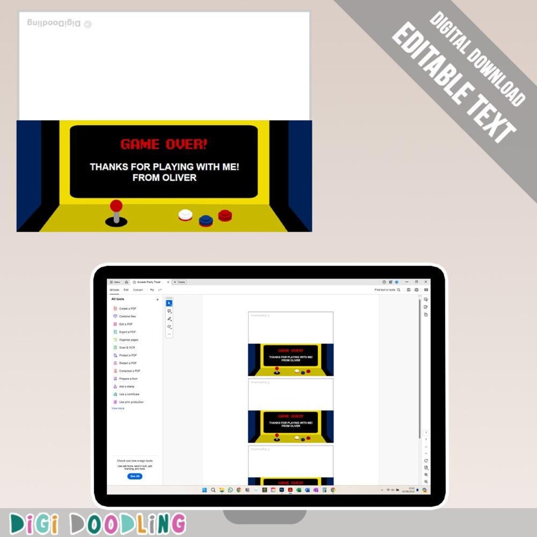 Printable Arcade Party Favor Bag Toppers: Video Game Treat Tags ...