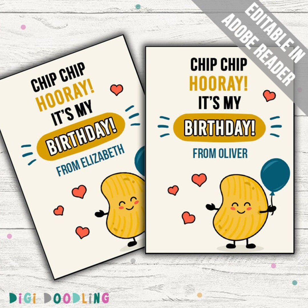 Chip Chip Hooray Printable Classroom Birthday Treat Tags. School ...