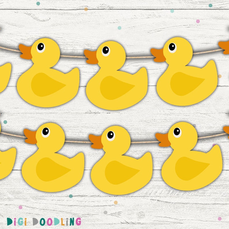 Printable Rubber Duck Banner. Rubber Duck Garland. Rubber Duck - Etsy