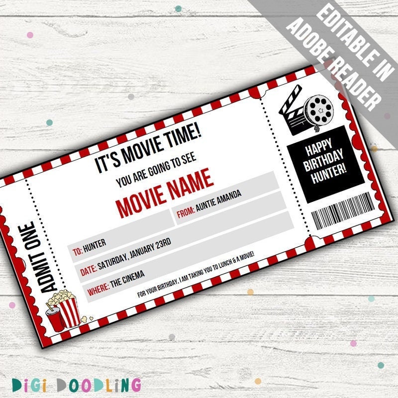 Entradas De Cine Para Imprimir En Fiestas