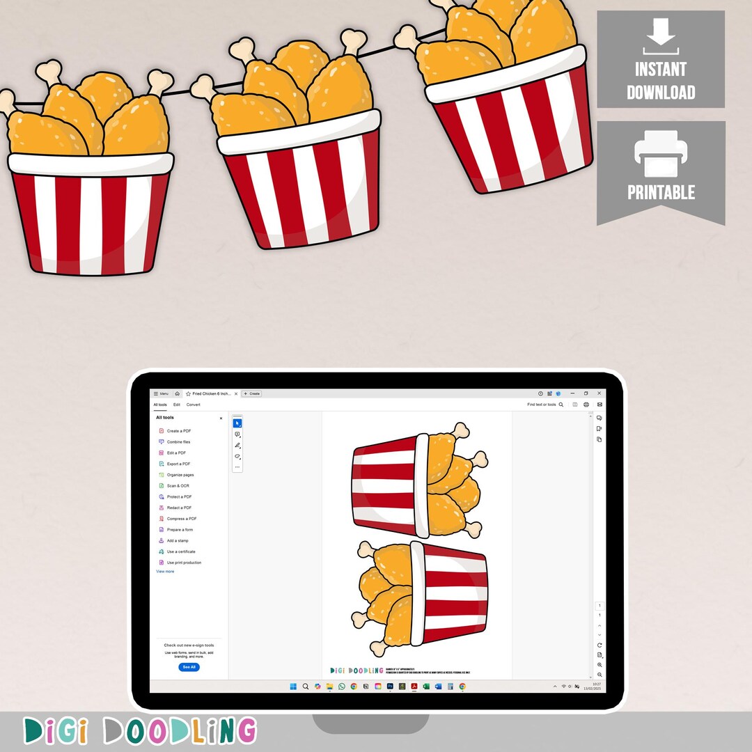 Printable Fried Chicken Banner (chicken Nugget Banner). Fried Chicken ...