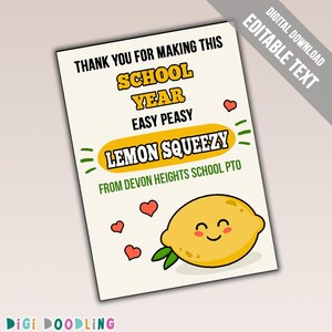 Printable Teacher Appreciation Lemonade Theme Tags. Easy Peasy Lemon ...