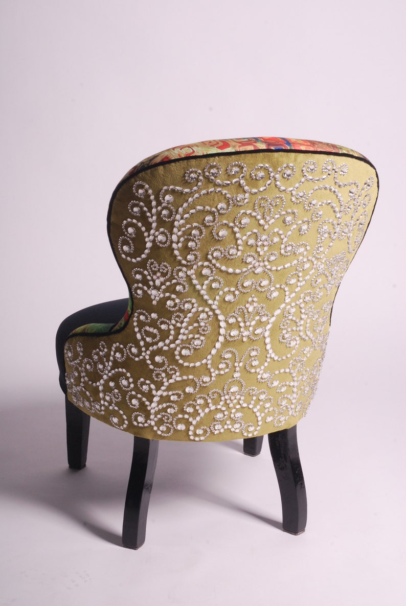 Upholstered Armchair, Embroidered Armchair, Armchair, Vintage ...