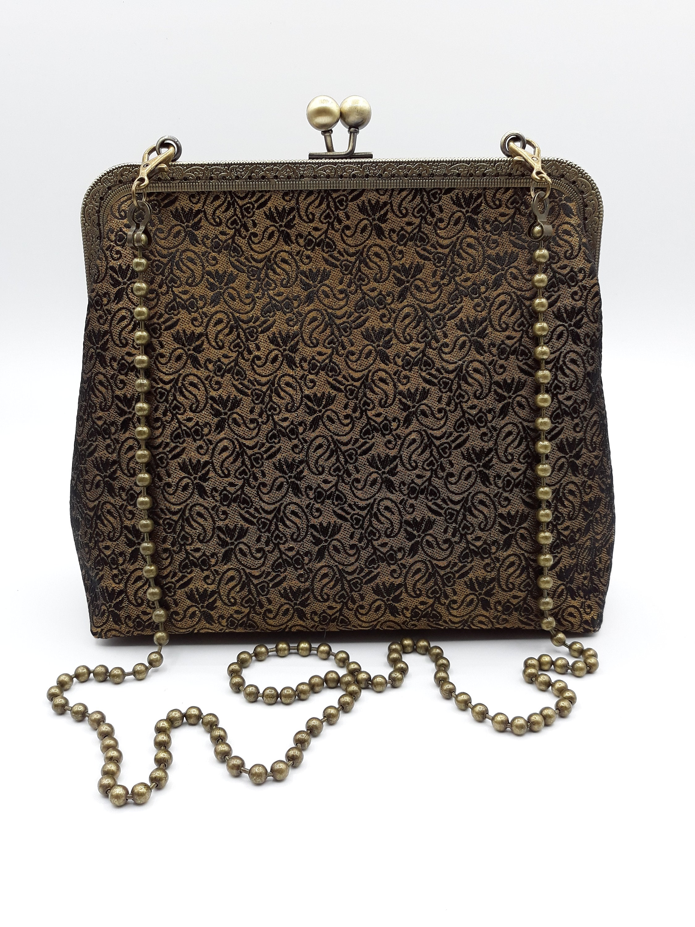 Jeweled Kiss-lock Frame Bag Cross Body Bag With Rhinestone - Etsy