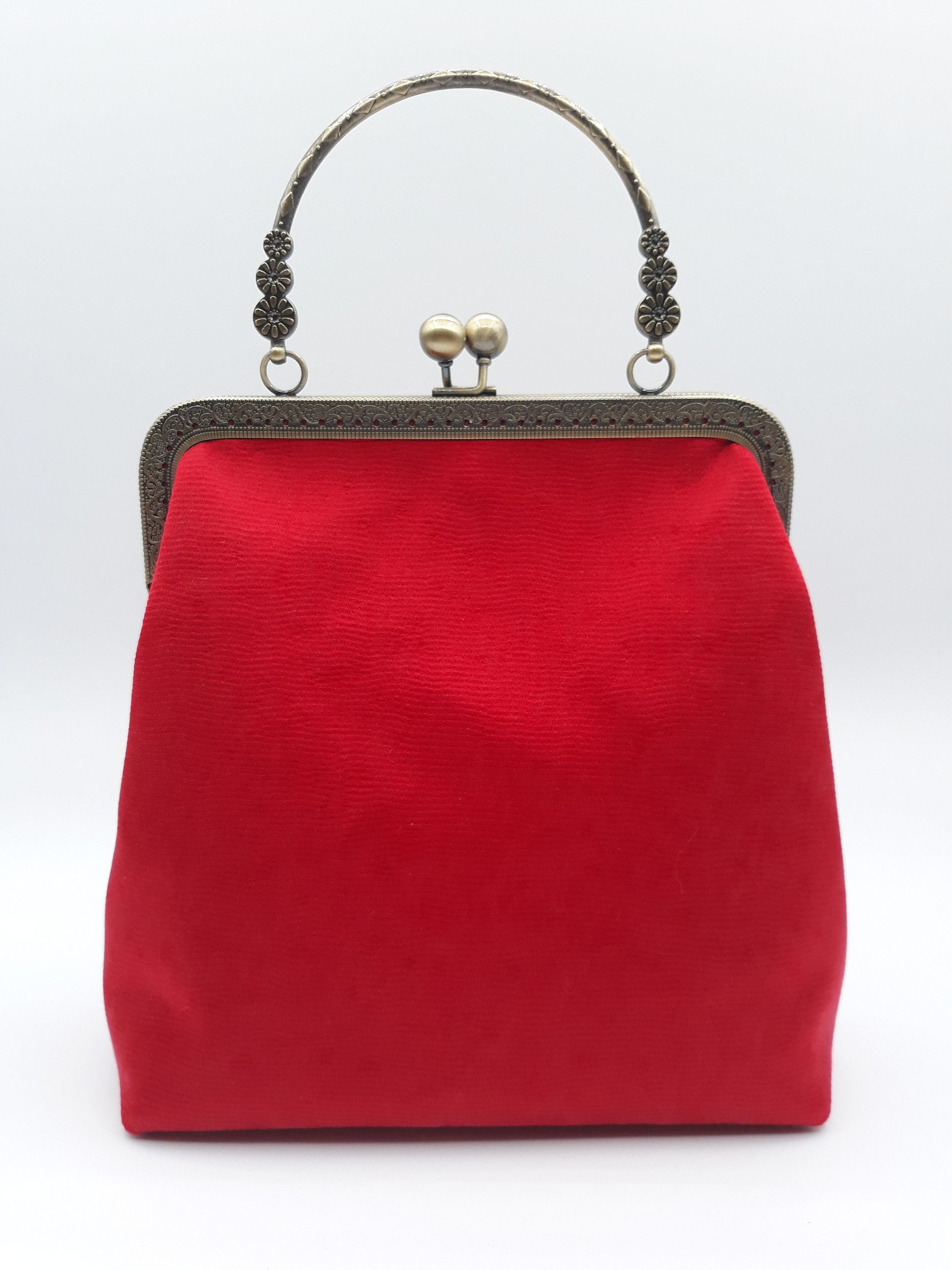 Jeweled Kiss-lock Handbag Frame Bag Cross Body Bag With - Etsy