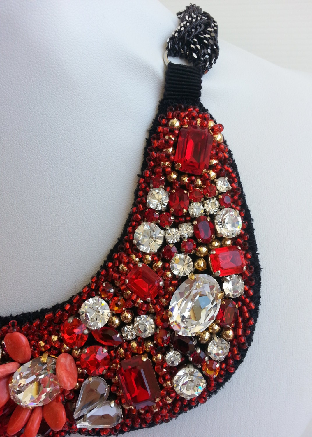 Statement Necklace, Collar Necklace, Strass Necklace, Michelle Necklace ...