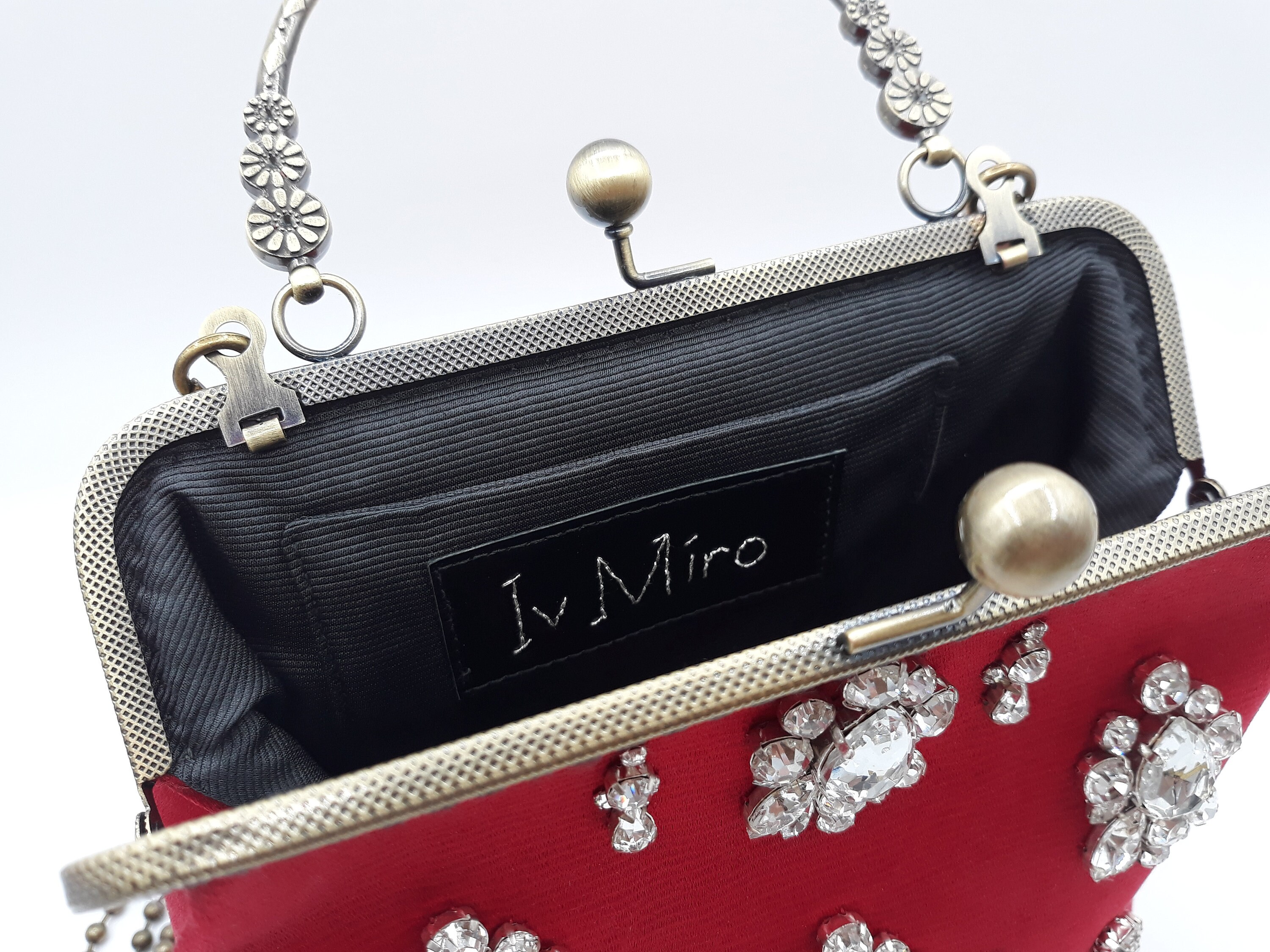 Jeweled Kiss-lock Handbag Frame Bag Cross Body Bag With - Etsy