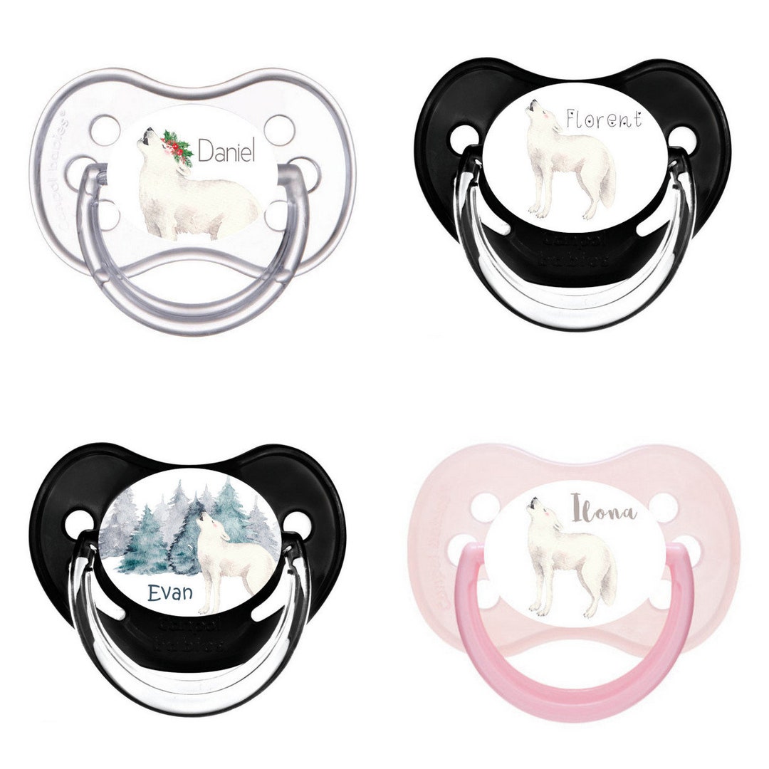 Personnalised Pacifier Wolf With Baby's Name - Etsy