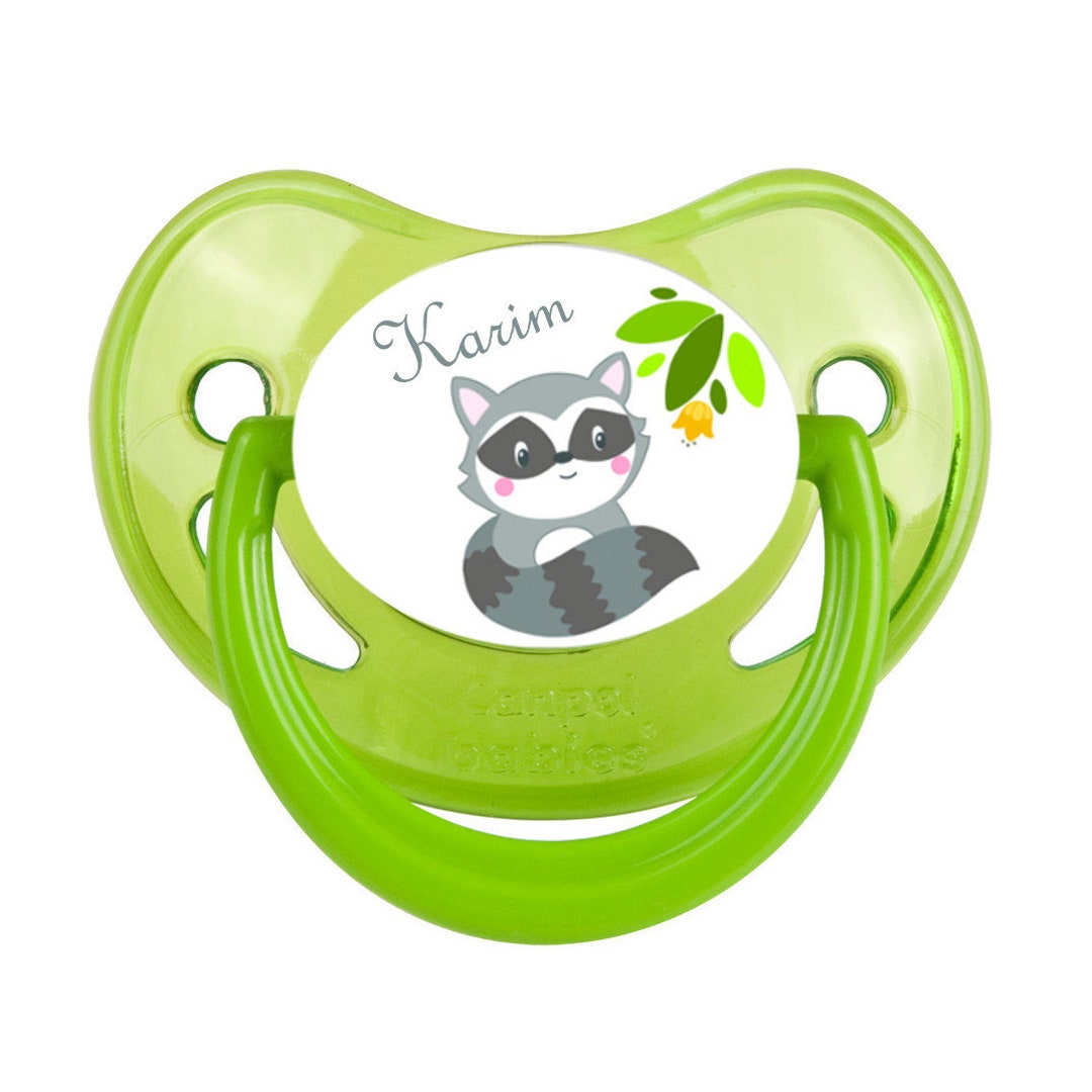 Personnalised Pacifier Raccoon With Baby's Name by - Etsy